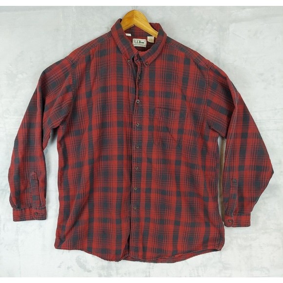 L.L. Bean | Shirts | Vintage Ll Bean Northwoods Plaid Flannel Made In Usa Mens Xxl Tall Red ...